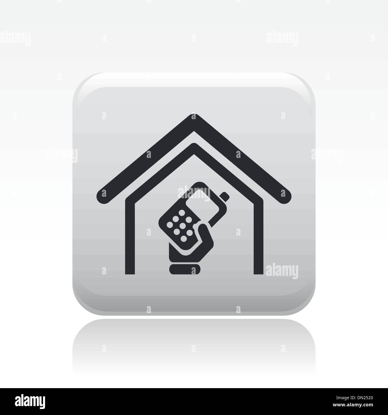 Vector illustration of single isolated phone icon Stock Vector Image ...