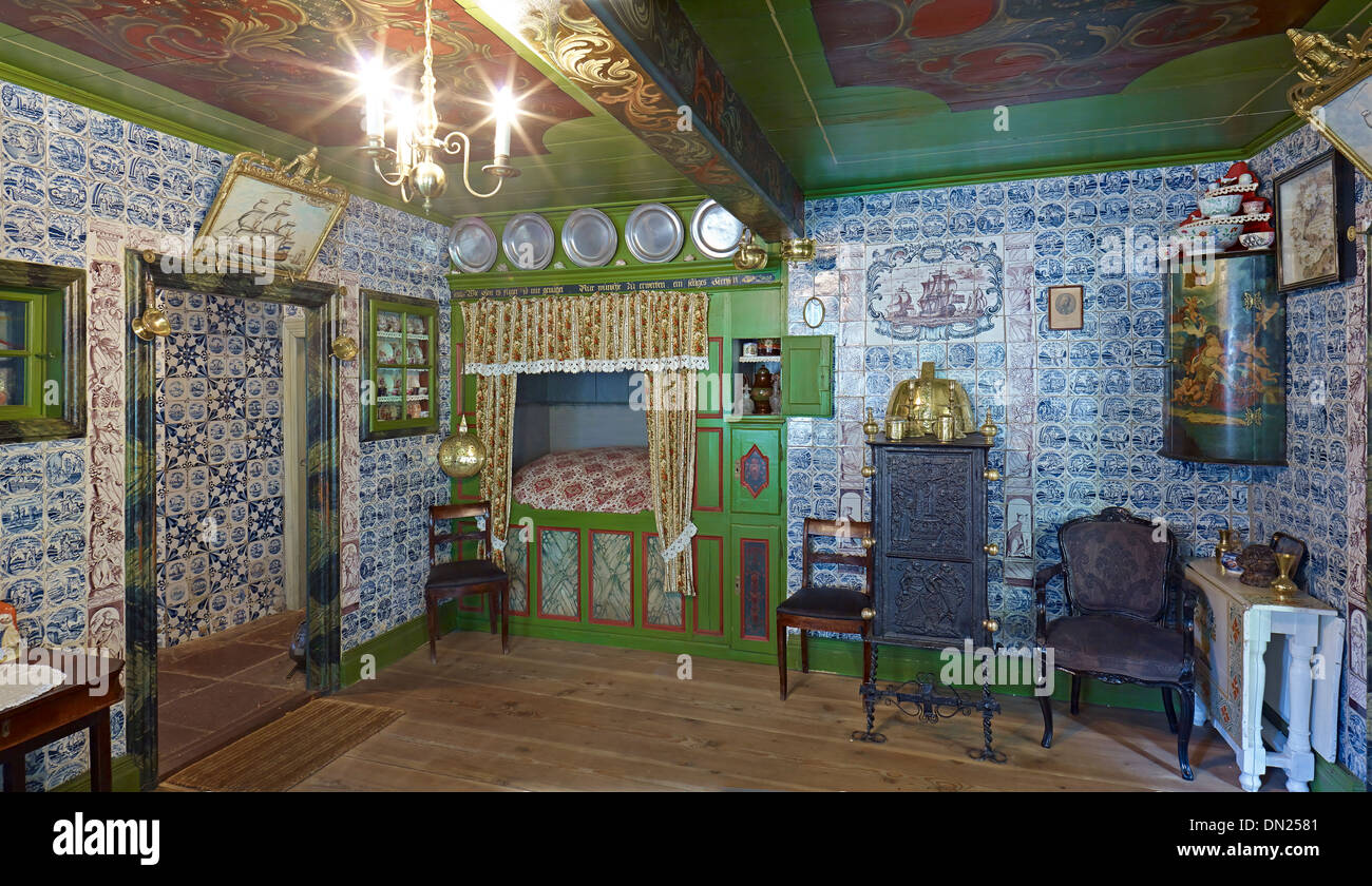 Parlor of the Frisians in Königspesel, Hanswarft Hooge, North Frisia ...