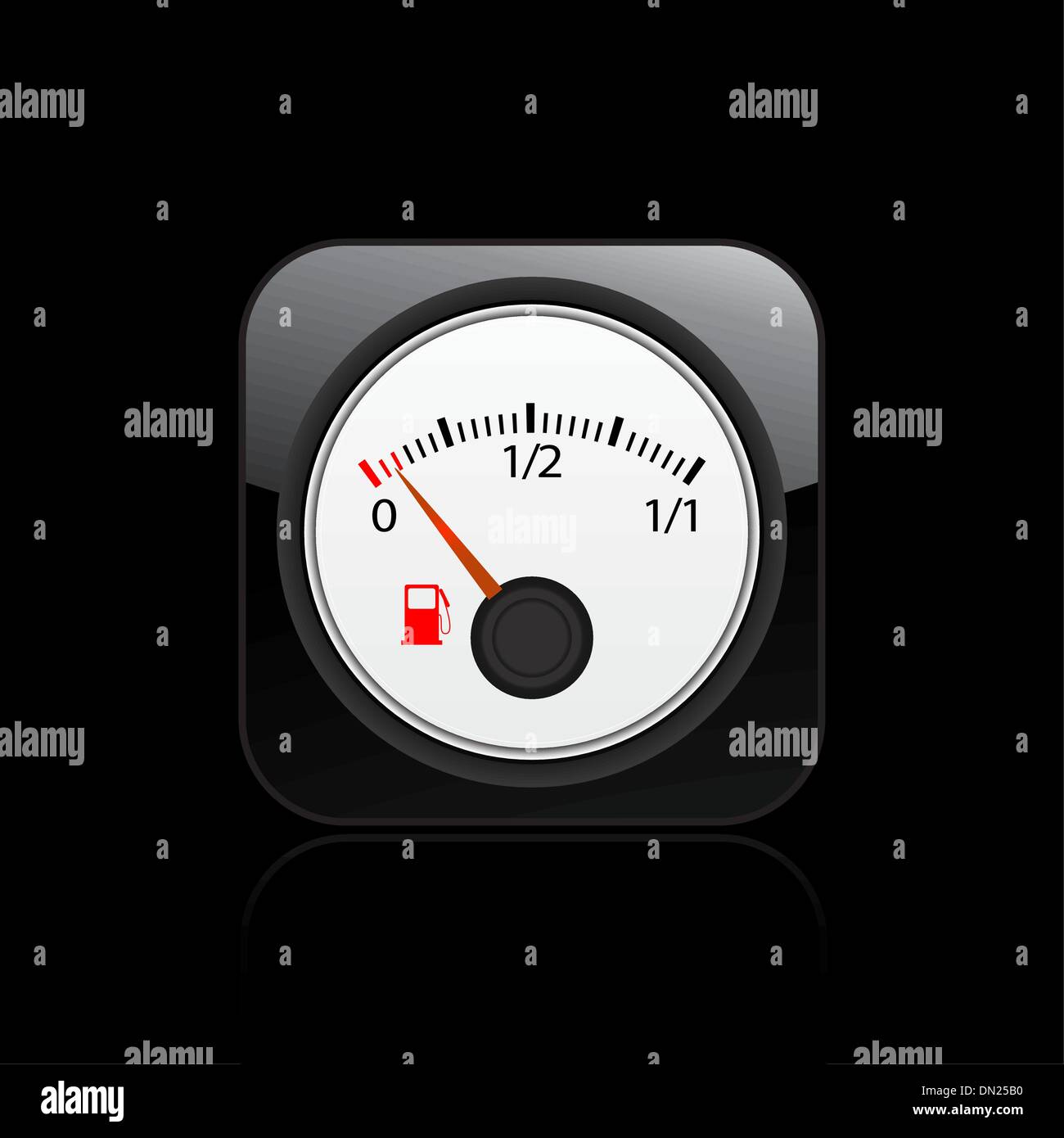Vector illustration of single fuel indicator icon Stock Vector Image ...