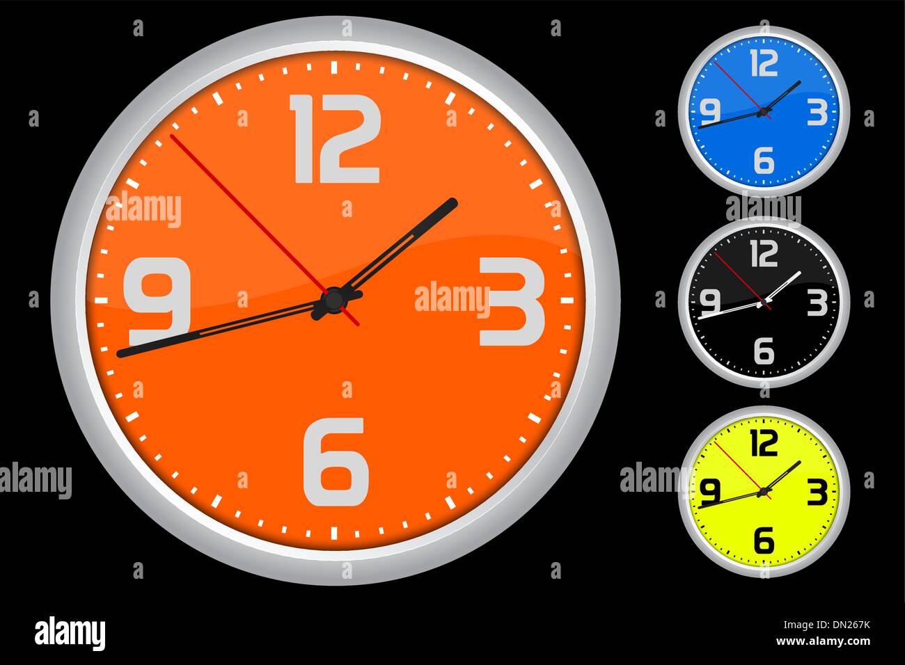 Vector illustration of single clock icon Stock Vector Image & Art - Alamy