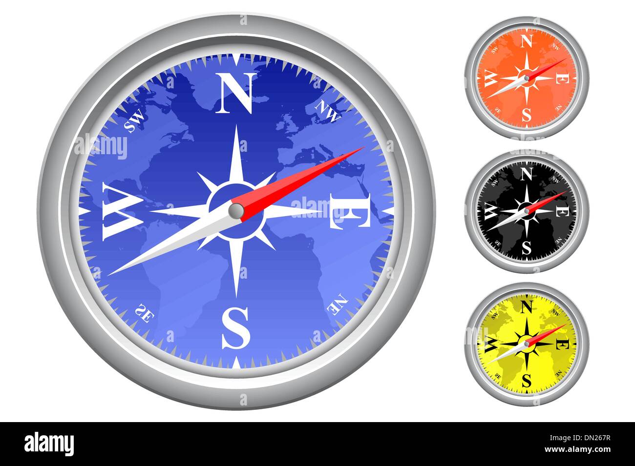 Vector illustration of single compass icon Stock Vector Image & Art - Alamy
