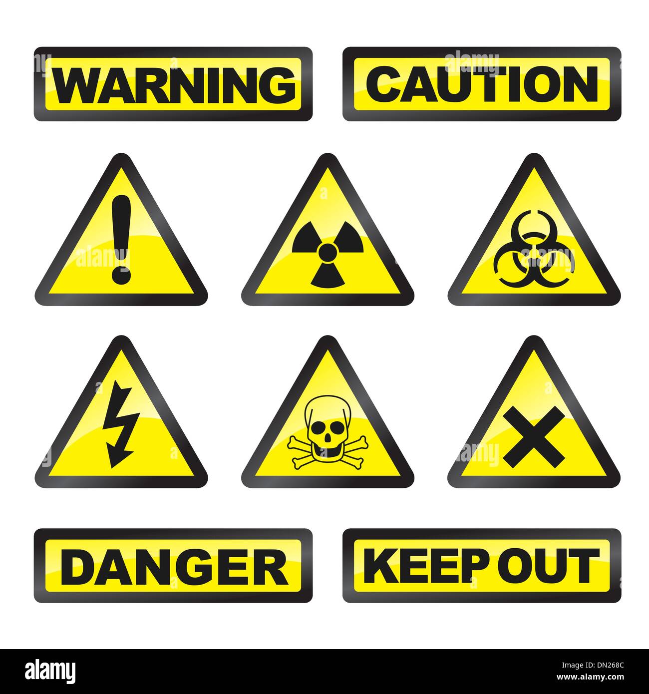 Vector illustration of danger industry icons Stock Vector Image & Art ...