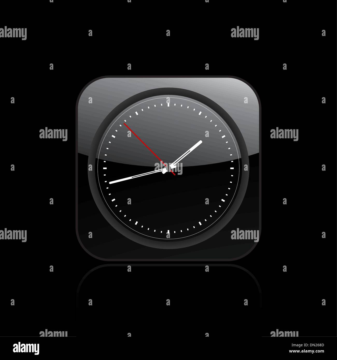 Vector illustration of single clock icon Stock Vector Image & Art - Alamy