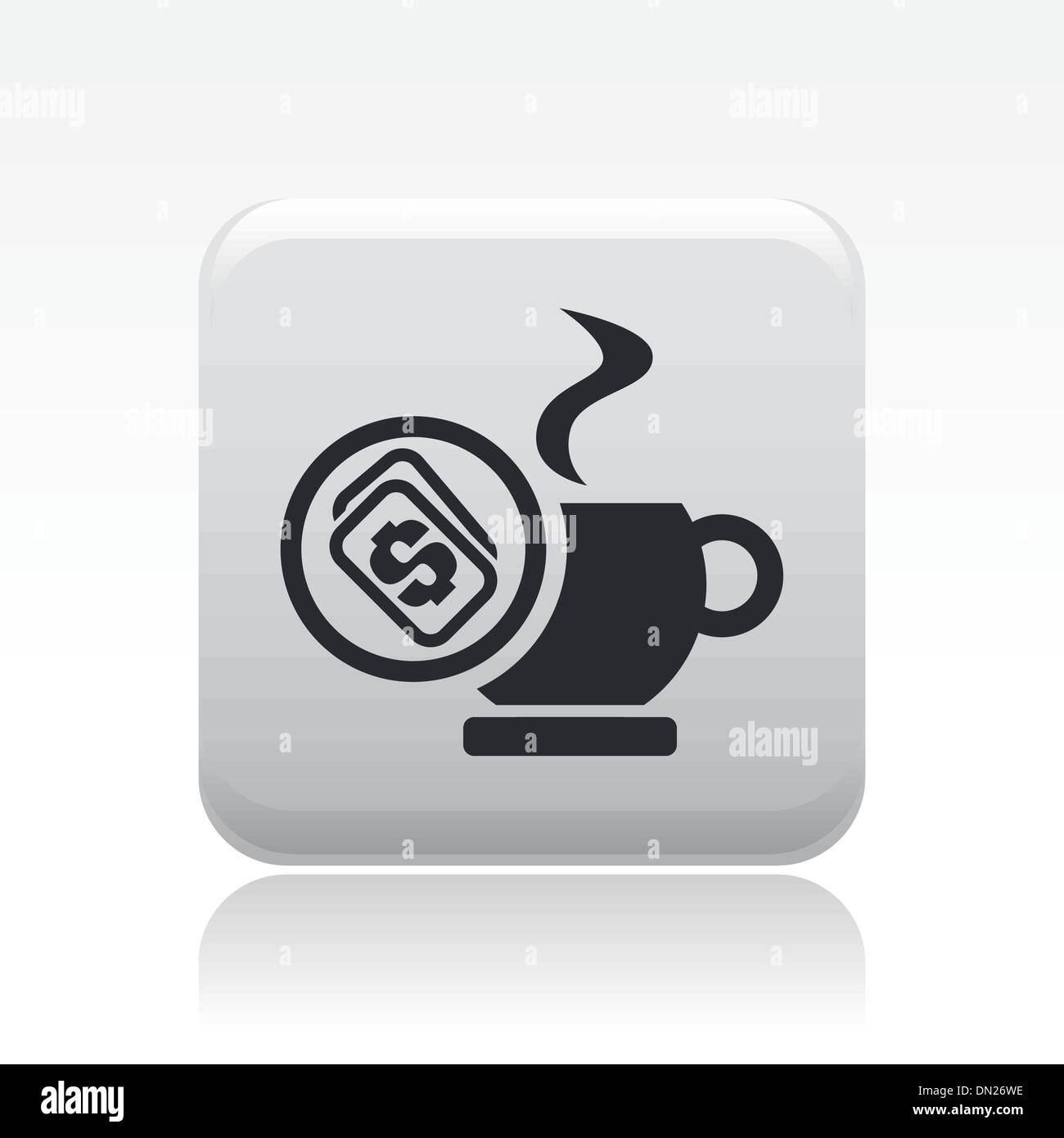 Vector illustration of single coffee price icon Stock Vector Image ...