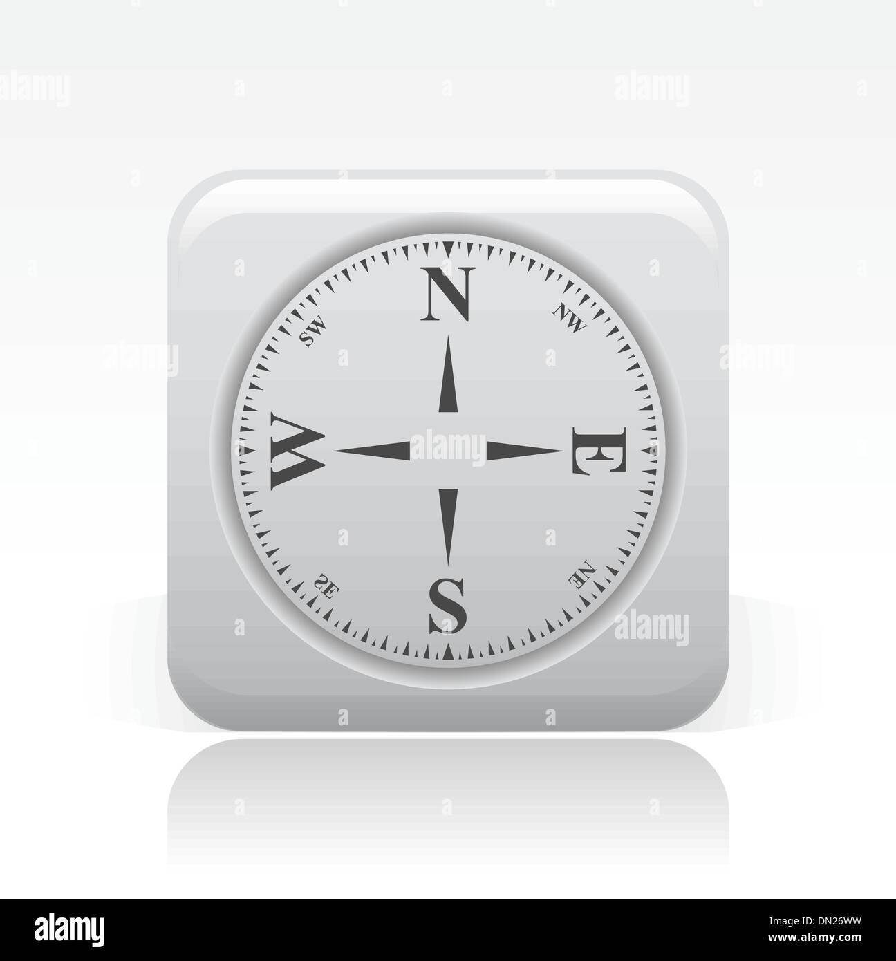 Vector illustration of single compass icon Stock Vector Image & Art - Alamy