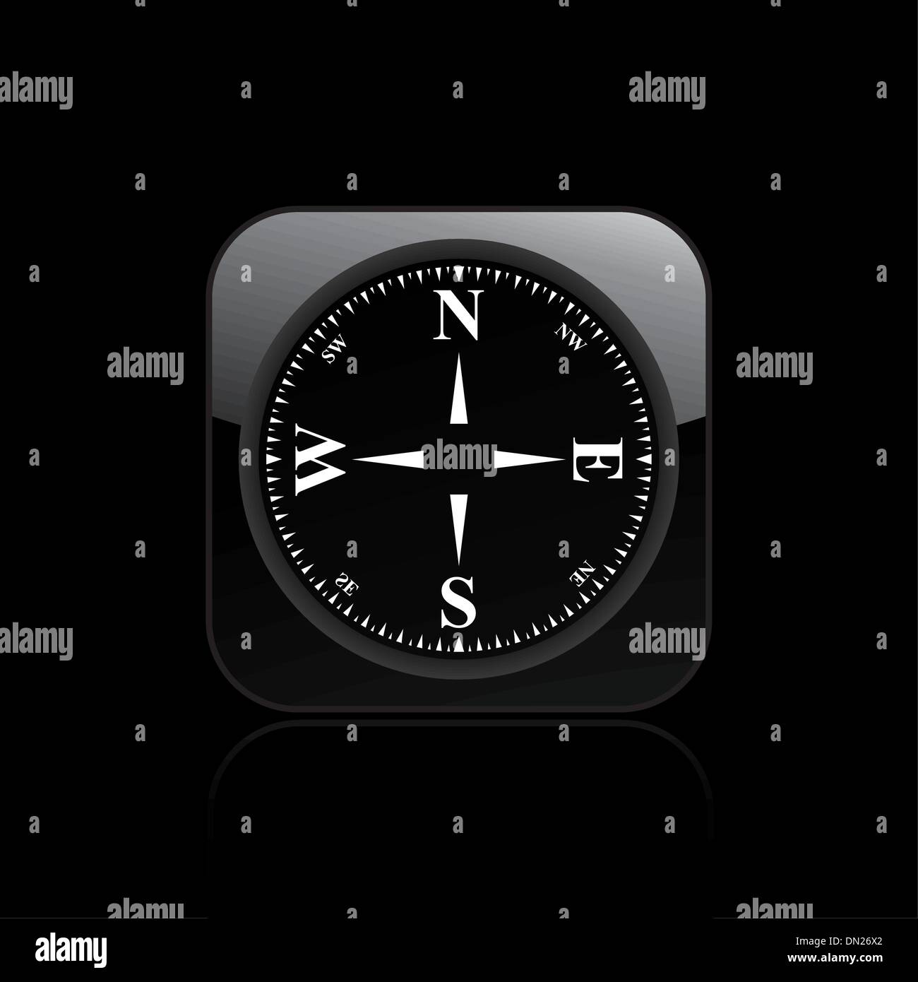 Vector illustration of single compass icon Stock Vector Image & Art - Alamy