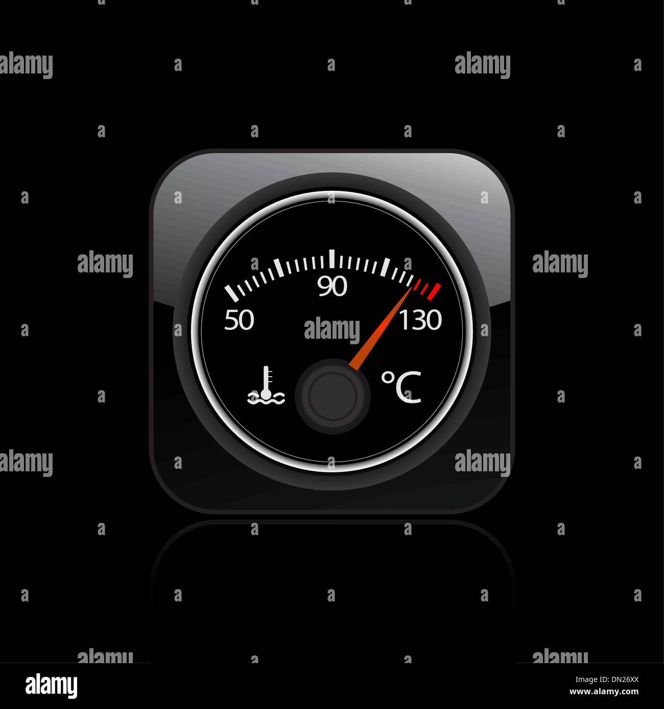 Vector illustration of single engine temperature icon Stock Vector ...