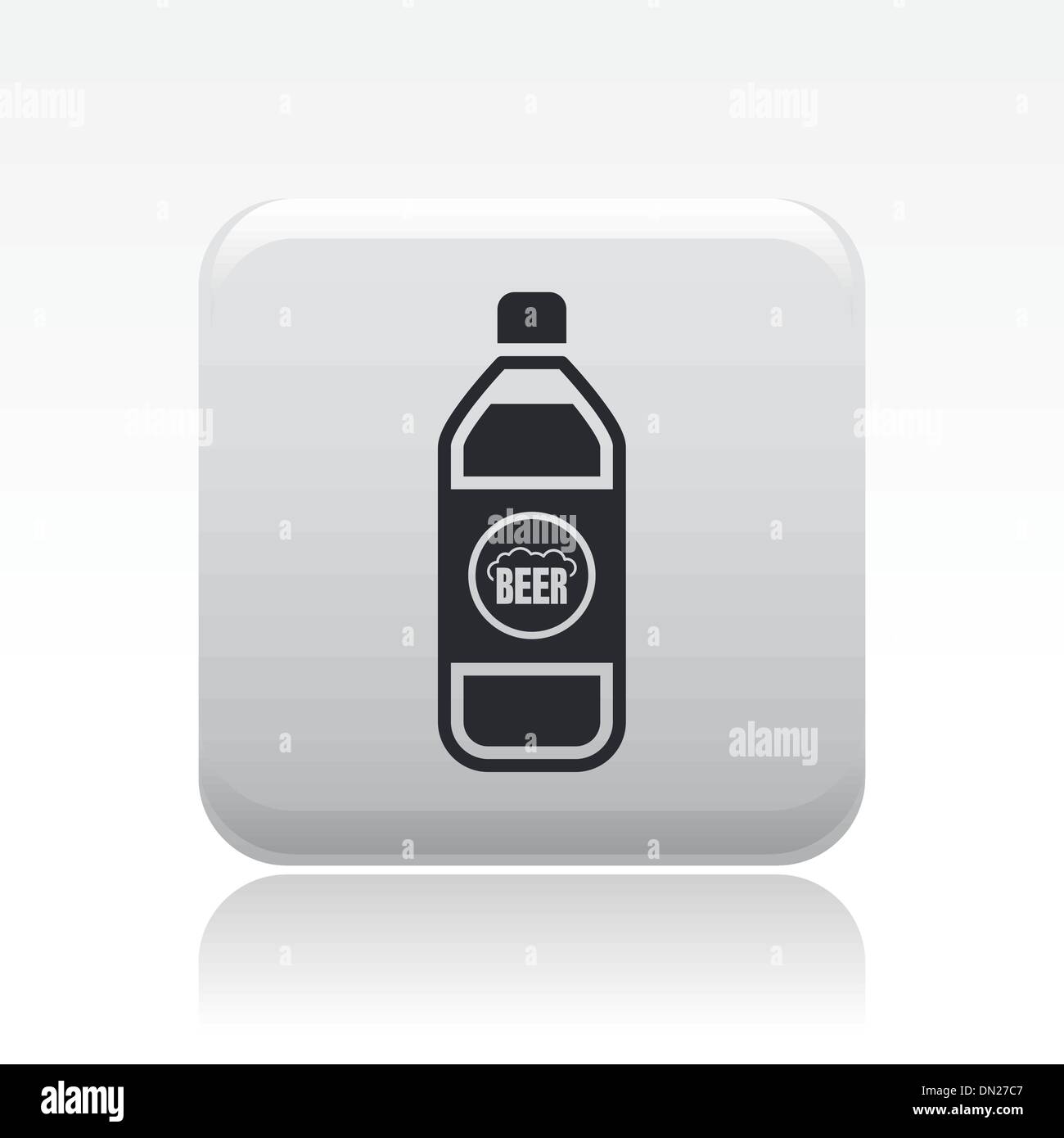 Vector illustration of single beer bottle icon Stock Vector Image & Art ...