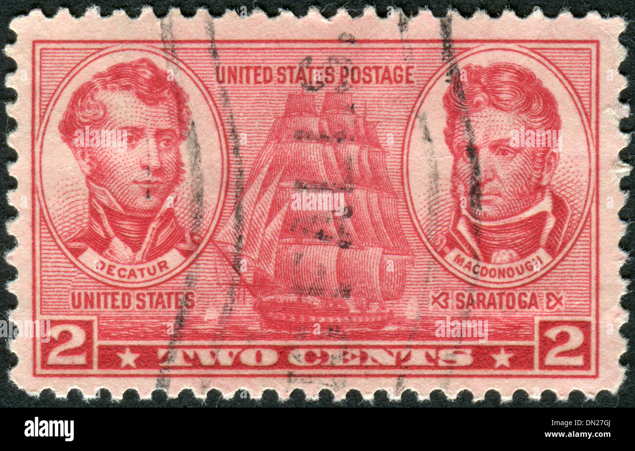 USA - CIRCA 1937: Postage stamp printed in the USA, shows a Stephen ...