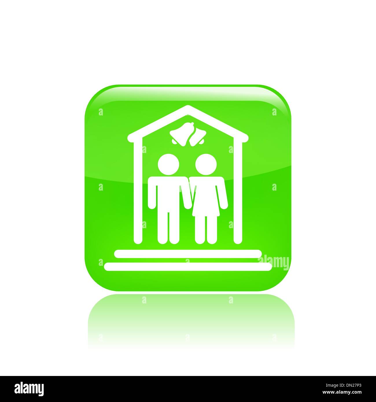Vector illustration of single marriage ceremony icon Stock Vector Image ...