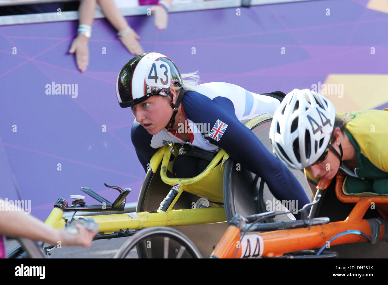 Shelly Woods GB on her way to finishing 2nd in the womens wheelchair ...