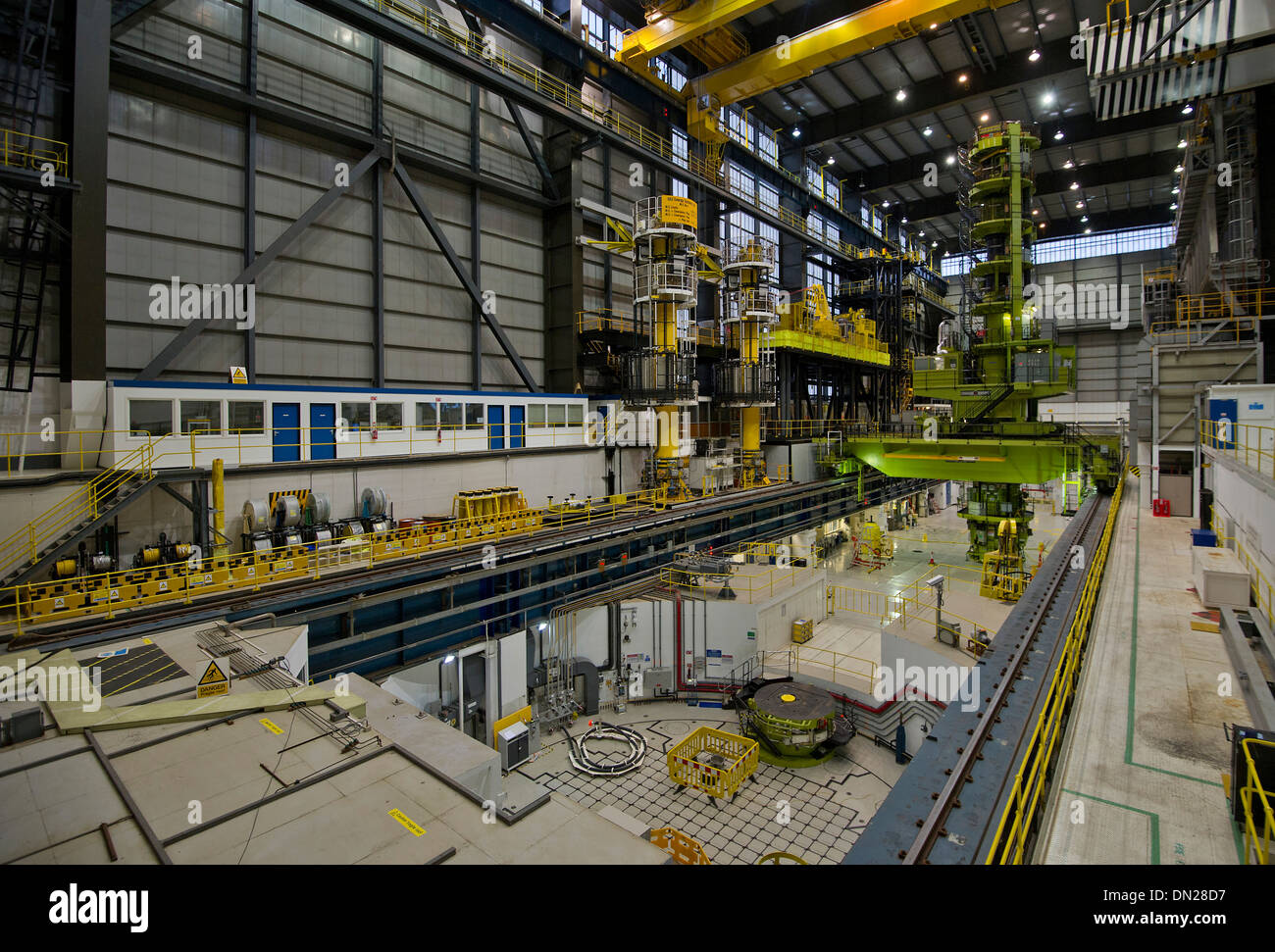 Hinkley Point B nuclear power station with Mike Harrison (Station Director B Station) in blue ...