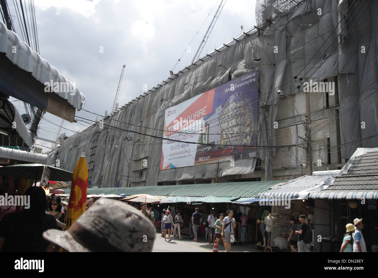 New building construction site at Chatuchak Weekend Market , Bangkok ...
