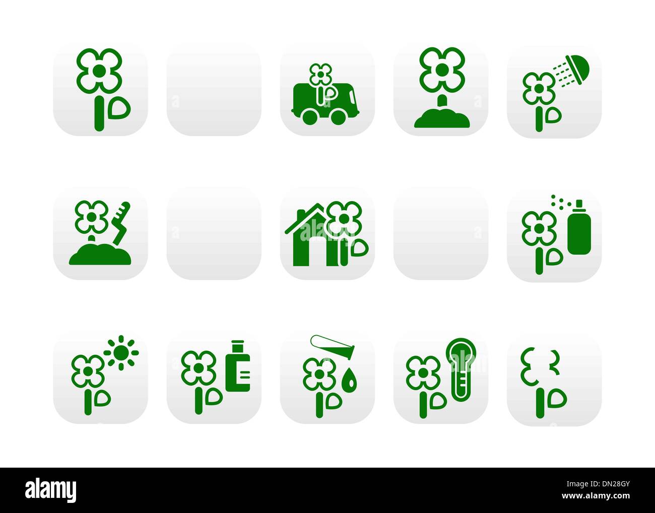 Vector illustration of single flower icon Stock Vector Image & Art - Alamy