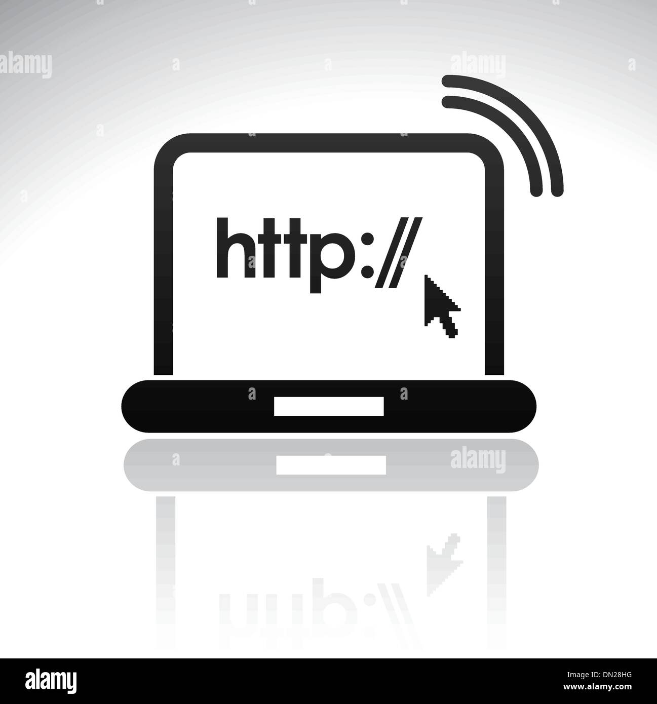Vector illustration of single web connection icon Stock Vector Image ...