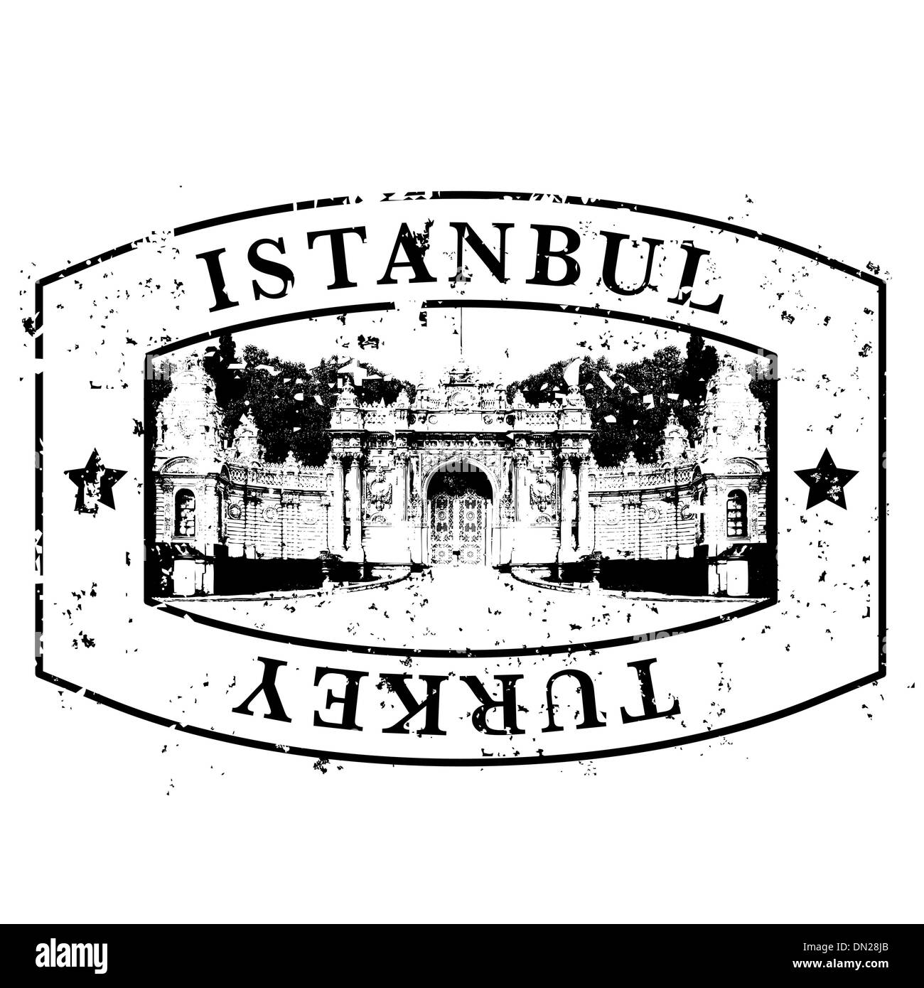 Istanbul symbol and illustration Black and White Stock Photos & Images ...