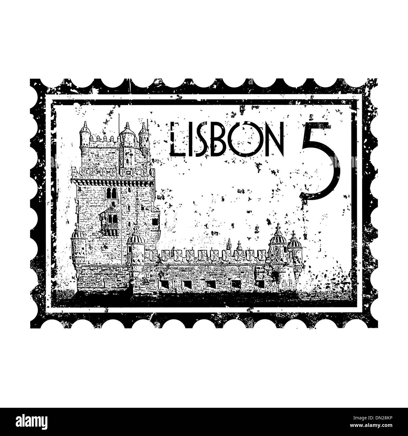 Vector illustration of isolated Lisbon icon Stock Vector Image & Art ...