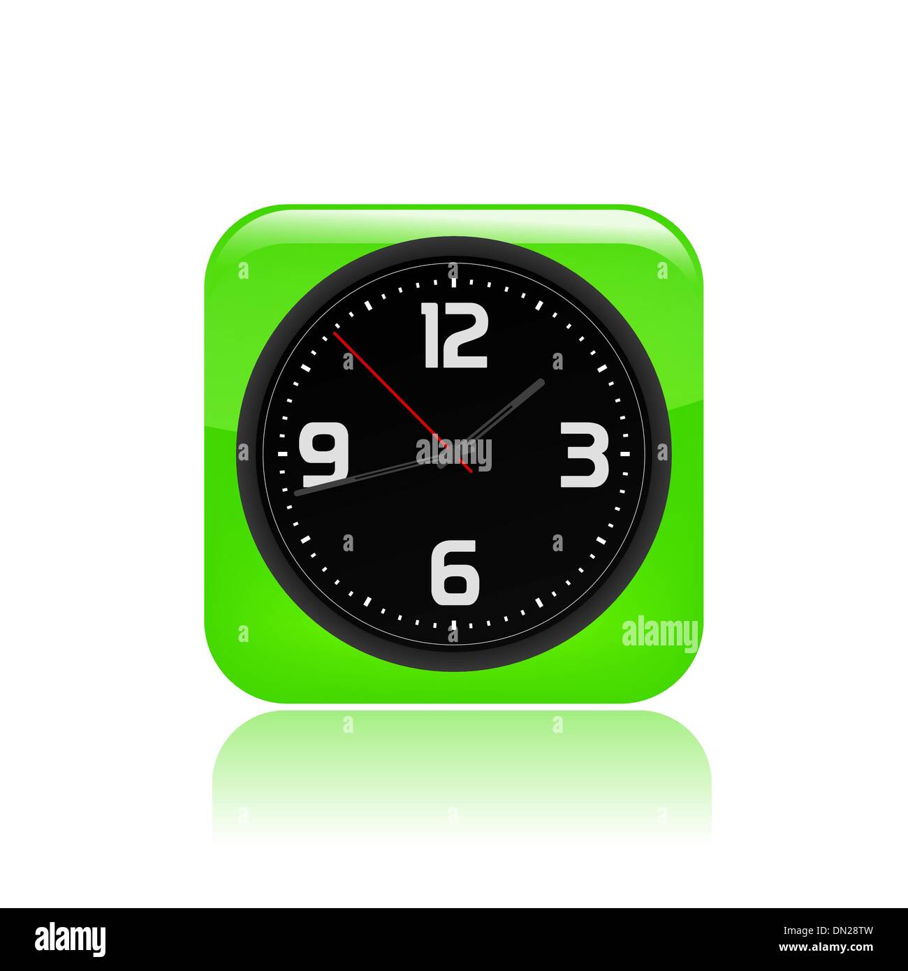 Vector illustration of single clock icon Stock Vector Image & Art - Alamy