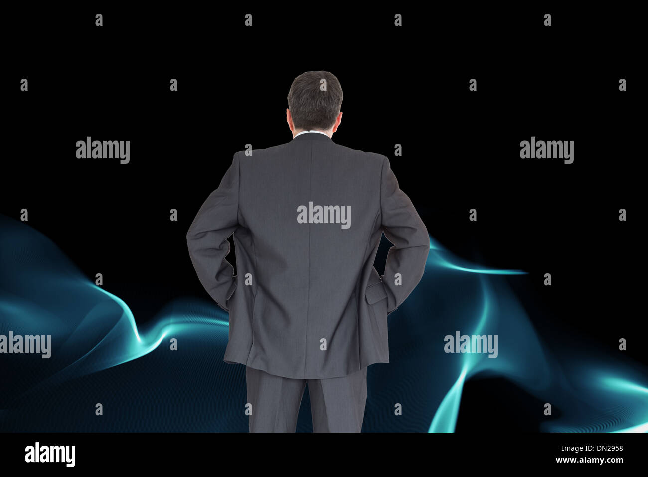 Digital composite businessman back hi-res stock photography and images ...