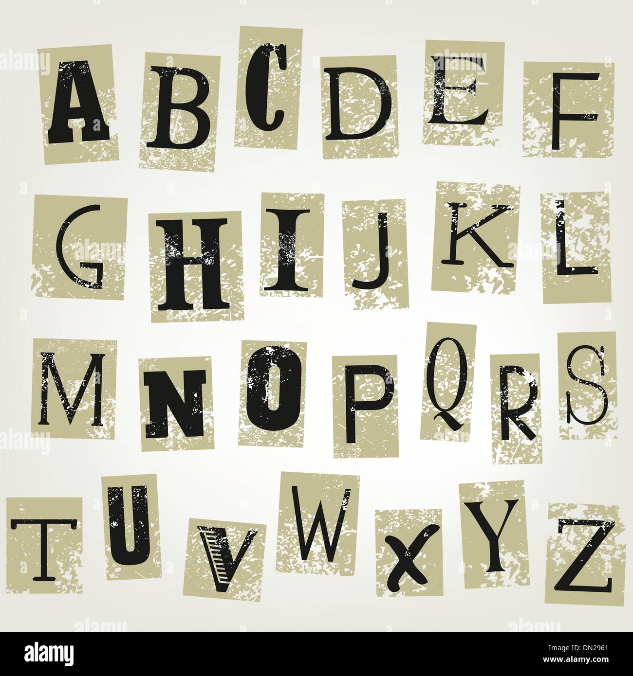 Letters in vintage style Stock Vector Images - Alamy