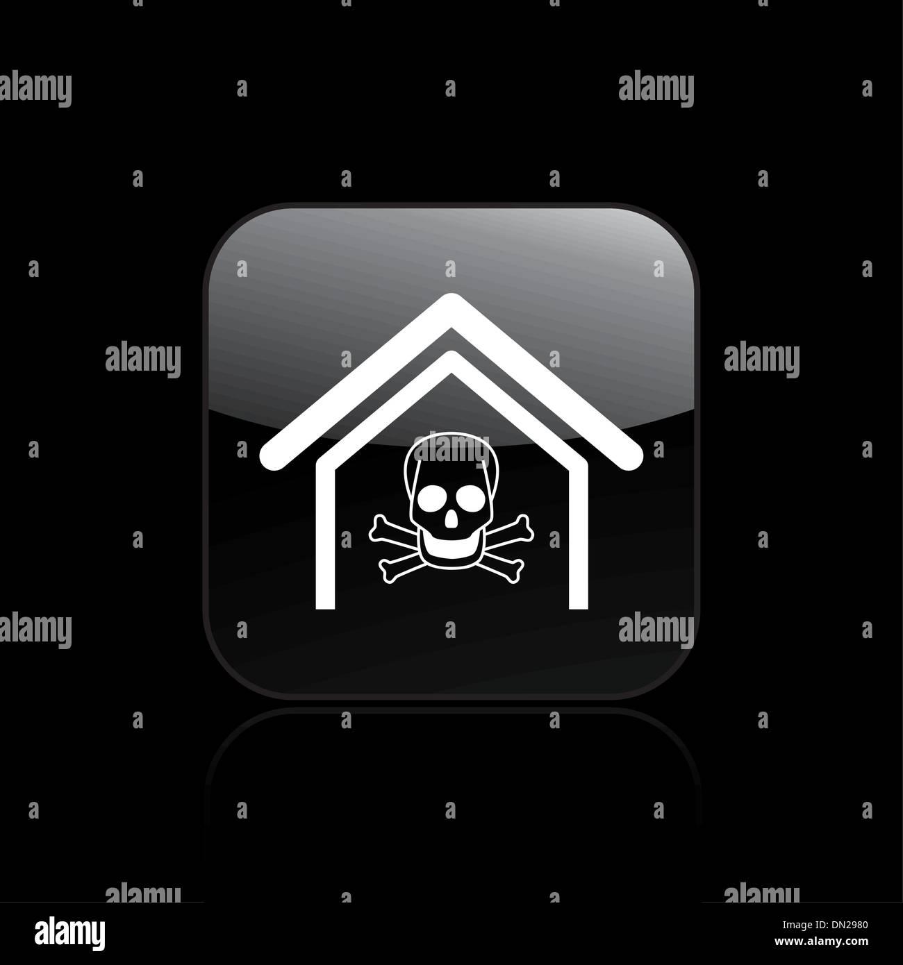 Vector illustration of single skull icon Stock Vector Image & Art - Alamy