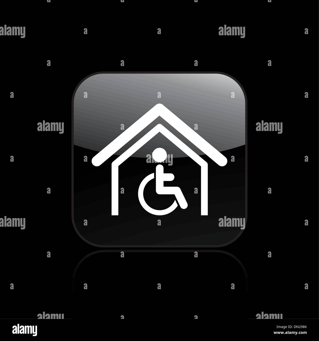 Vector illustration of isolated handicap home icon Stock Vector Image ...