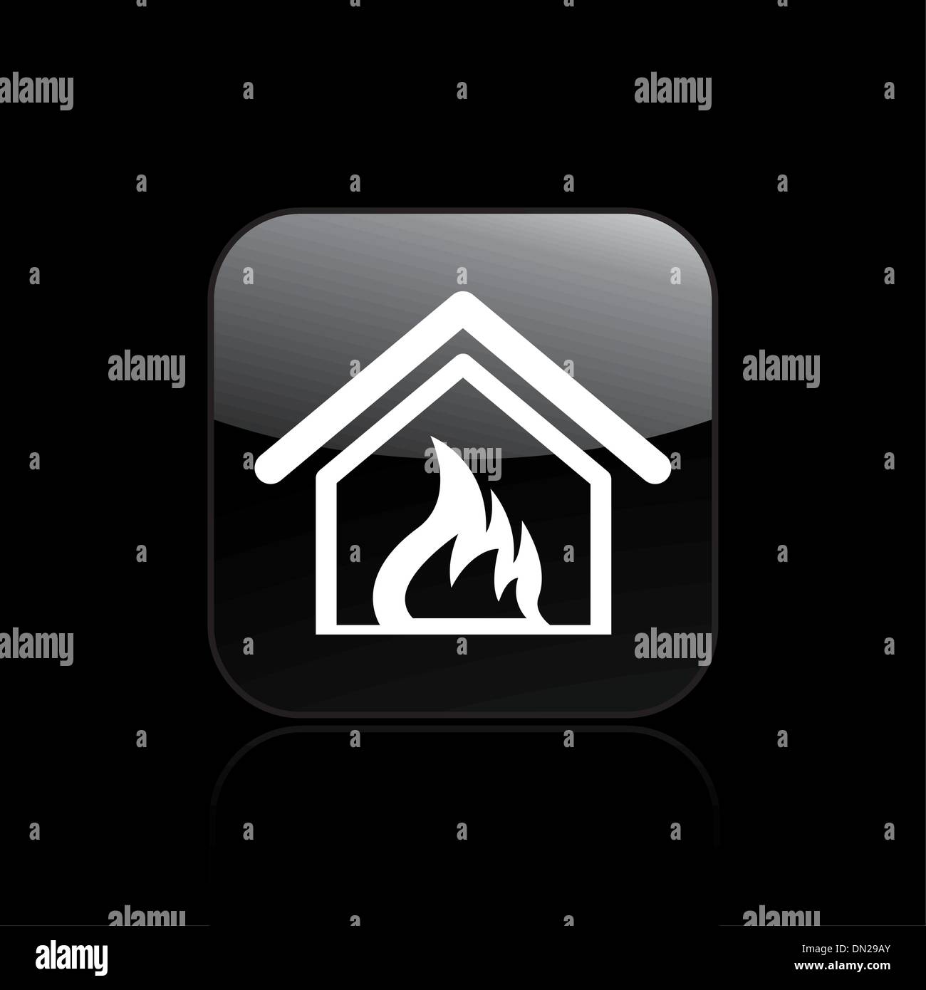 Vector illustration of single fire home icon Stock Vector Image & Art ...