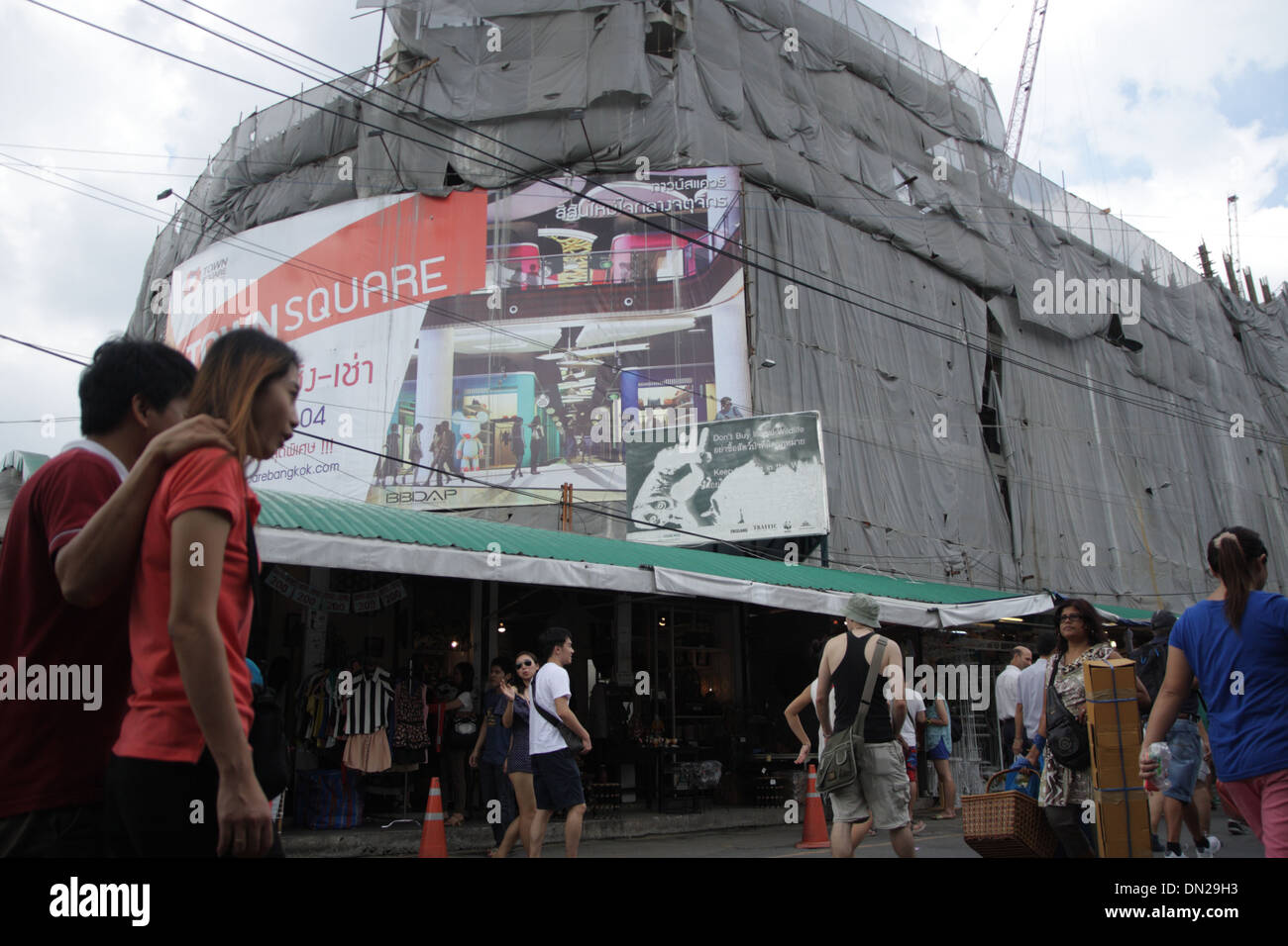 New building construction site at Chatuchak Weekend Market , Bangkok ...
