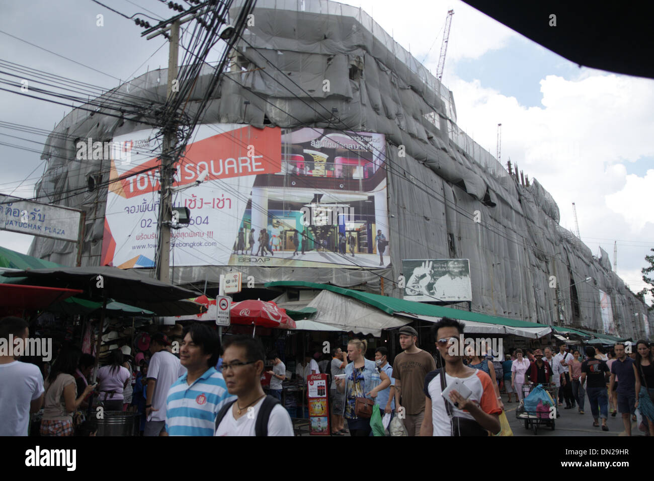 New building construction site at Chatuchak Weekend Market , Bangkok ...