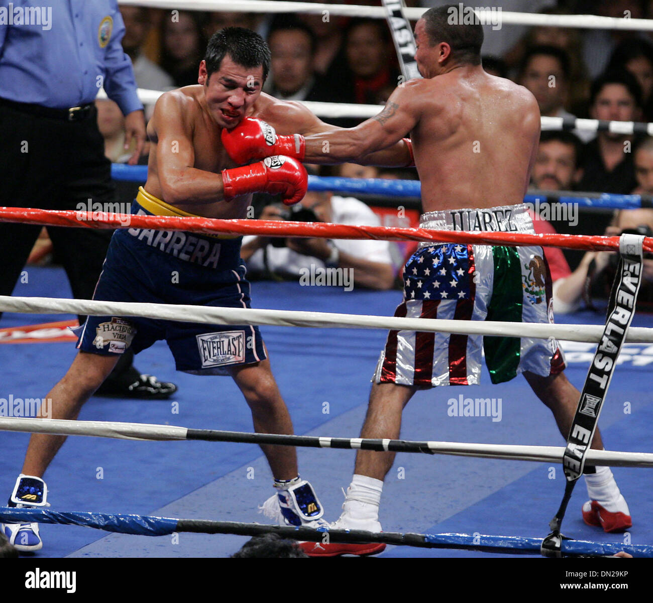 May 20, 2006; Los Angeles, CA, USA; (R) RICARDO 'ROCKY' JUAREZ lands a ...