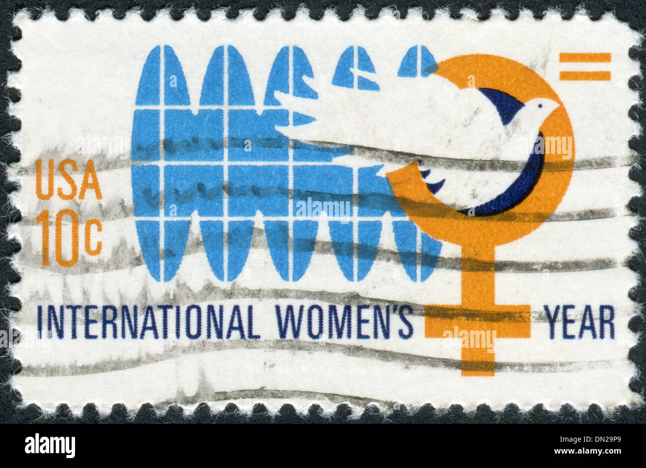 Postage stamp printed in the USA, International Women's Year Issue ...