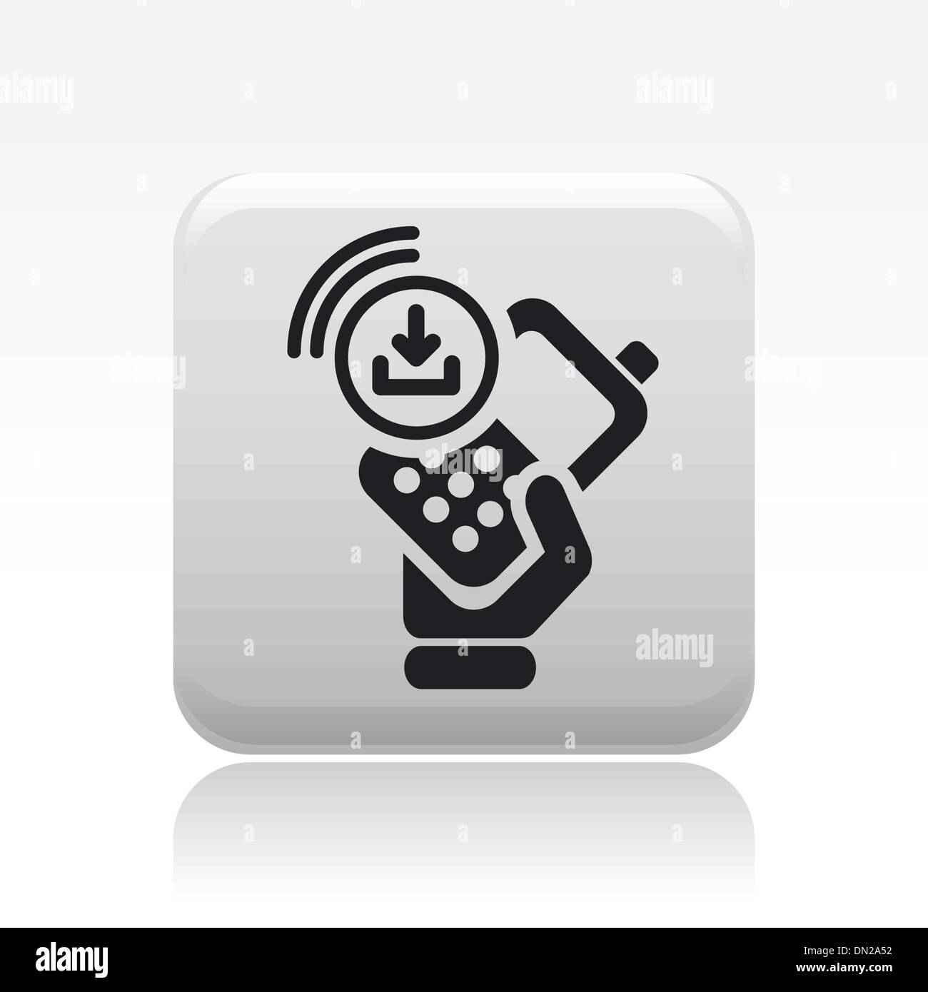 Vector illustration of single download phone icon Stock Vector Image ...