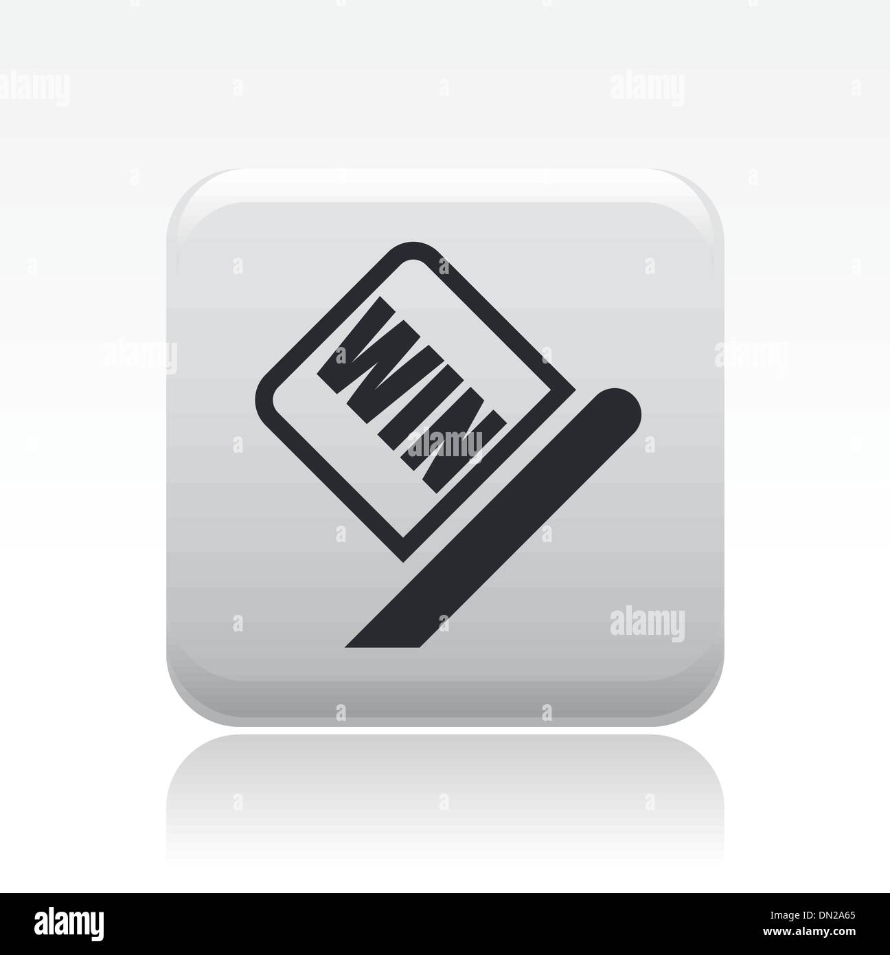 Vector illustration of single winning flag icon Stock Vector Image ...