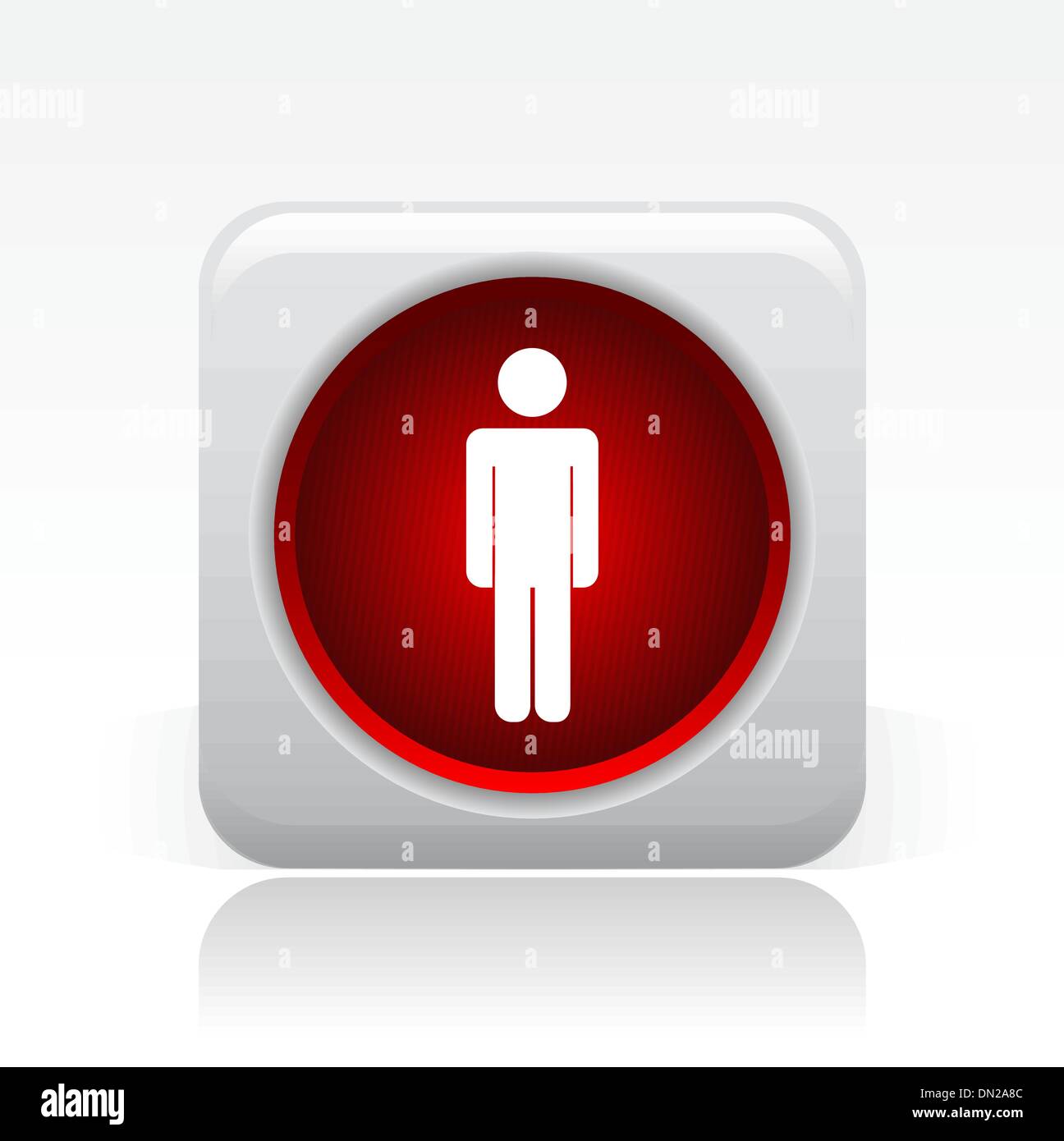 Vector illustration of single red traffic light icon Stock Vector Image ...