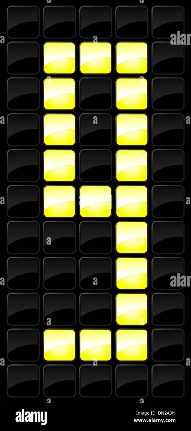 Vector illustration of console scoreboard number icon Stock Vector ...