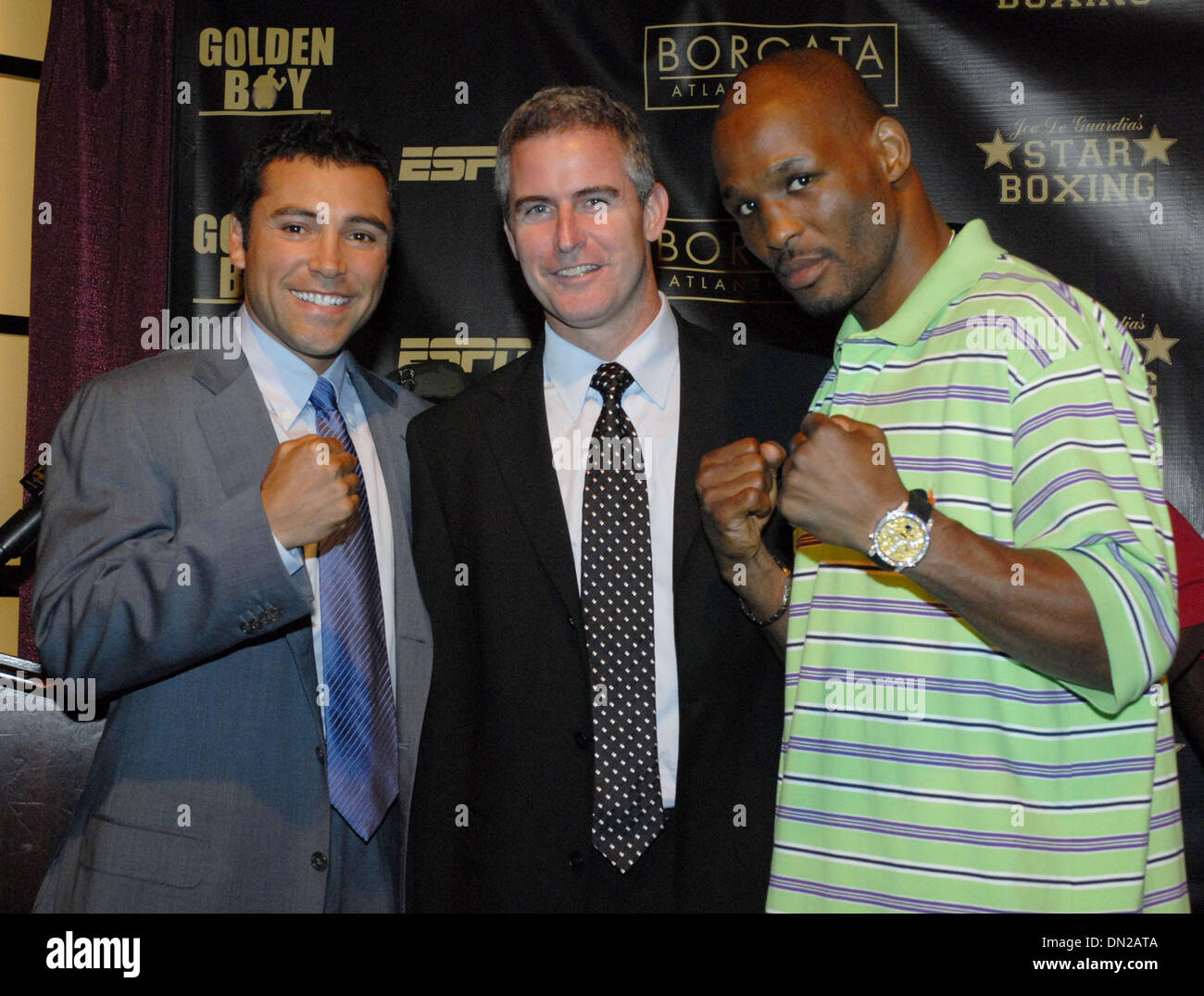 Jun 04, 2006; Atlantic City, NJ, USA; BOXING: Boxer/Promoter OSCAR DE LA HOYA, Borgata Hotel COO ...
