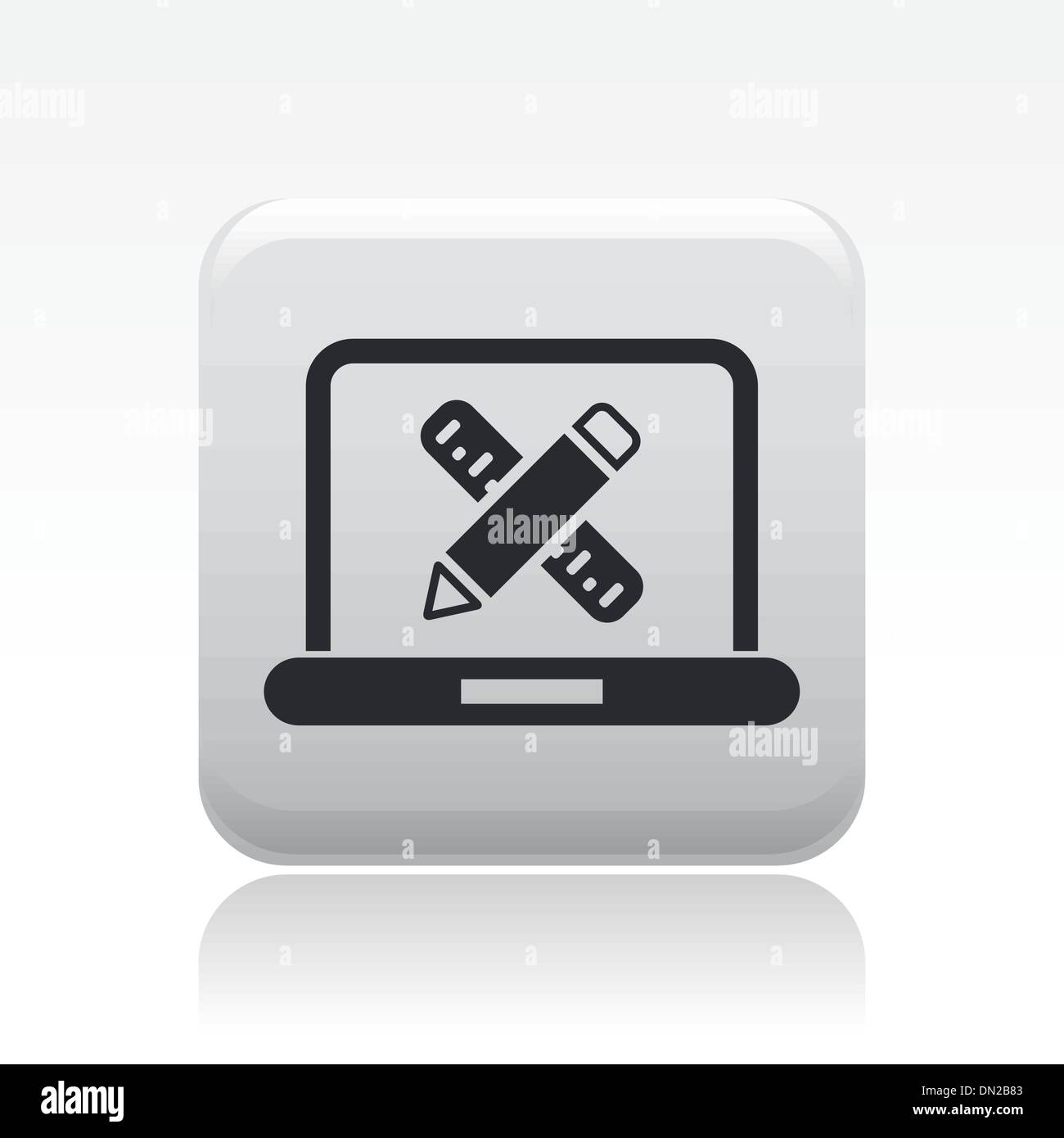 Vector illustration of isolated computer design icon Stock Vector Image ...