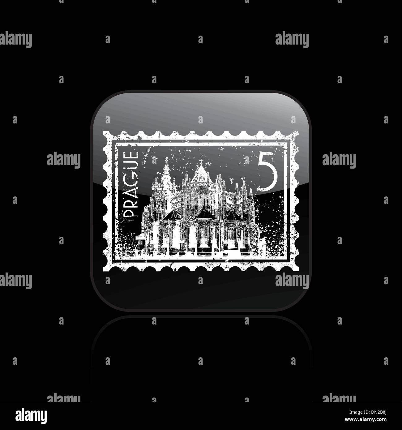 Vector illustration of single Prague icon Stock Vector Image & Art - Alamy