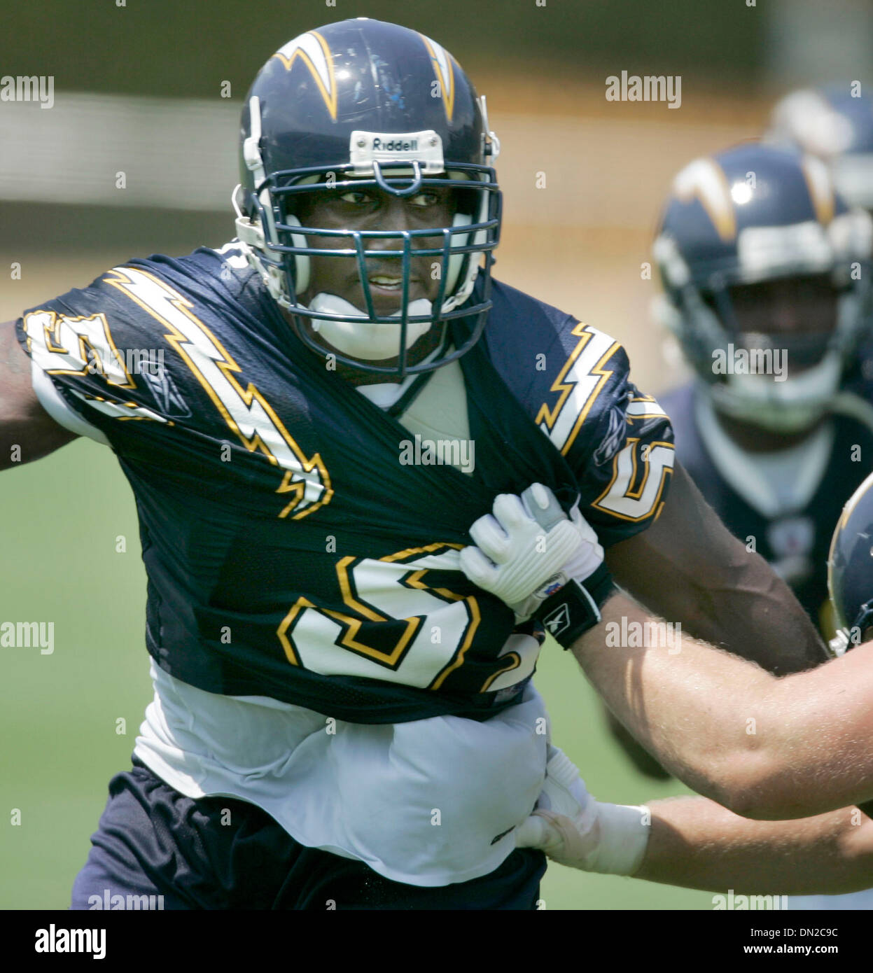Jul 03, 2006; San Diego, CA, USA; Charger linebacker TIM DOBBINS ...