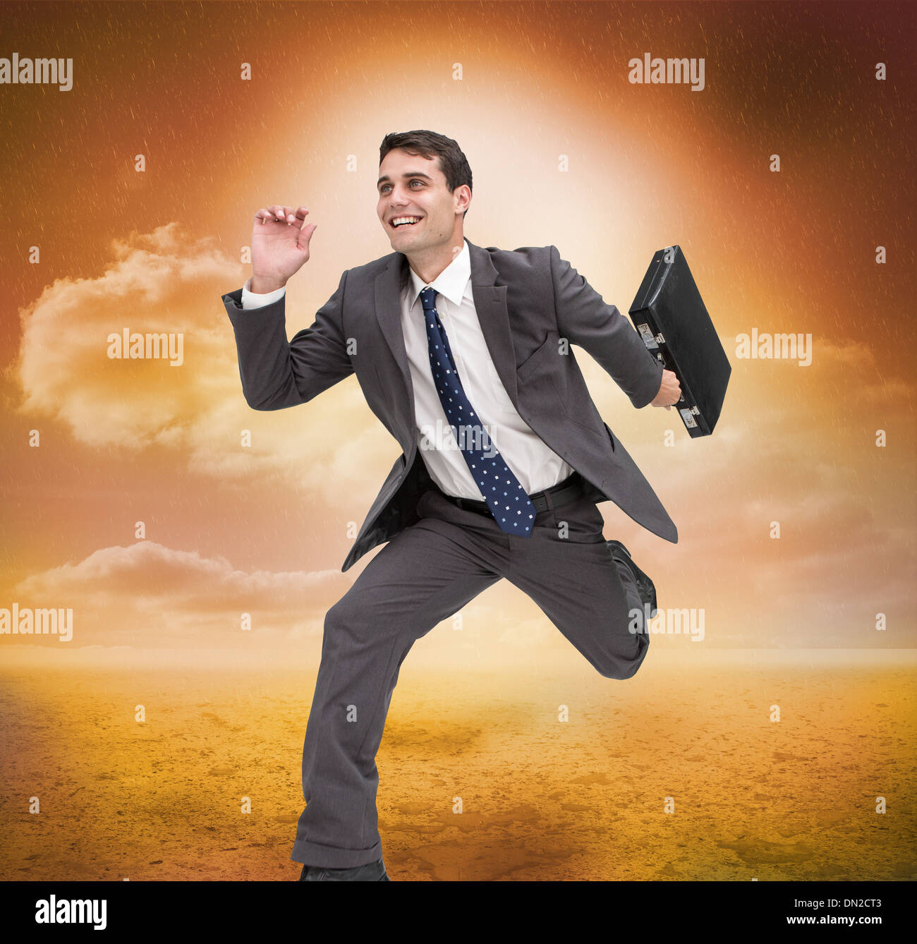 Businessman running in sunny hi-res stock photography and images - Alamy
