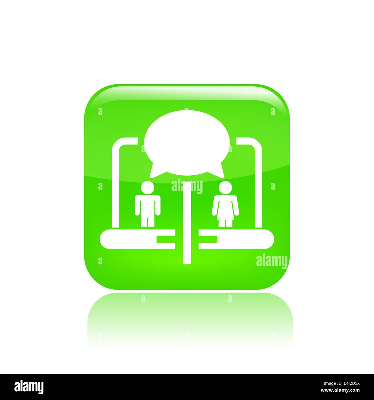 Vector illustration of isolated pc chat icon Stock Vector Image & Art ...