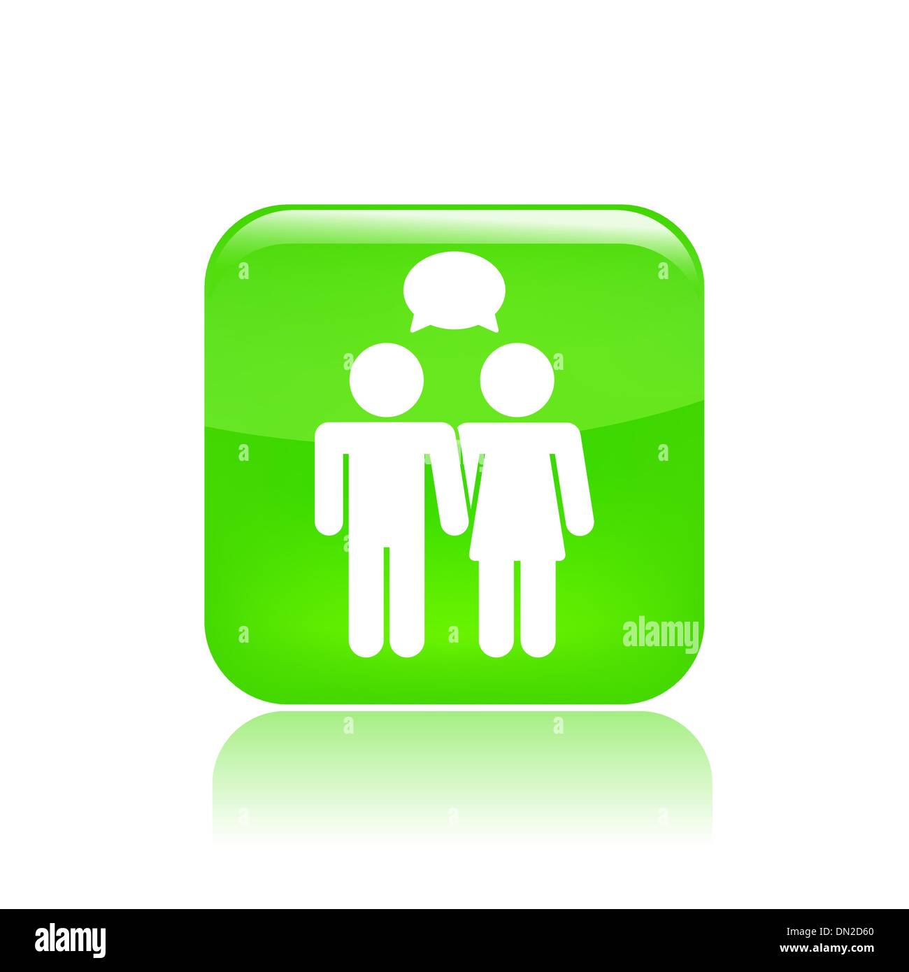 Vector illustration of single love chat icon Stock Vector Image & Art ...