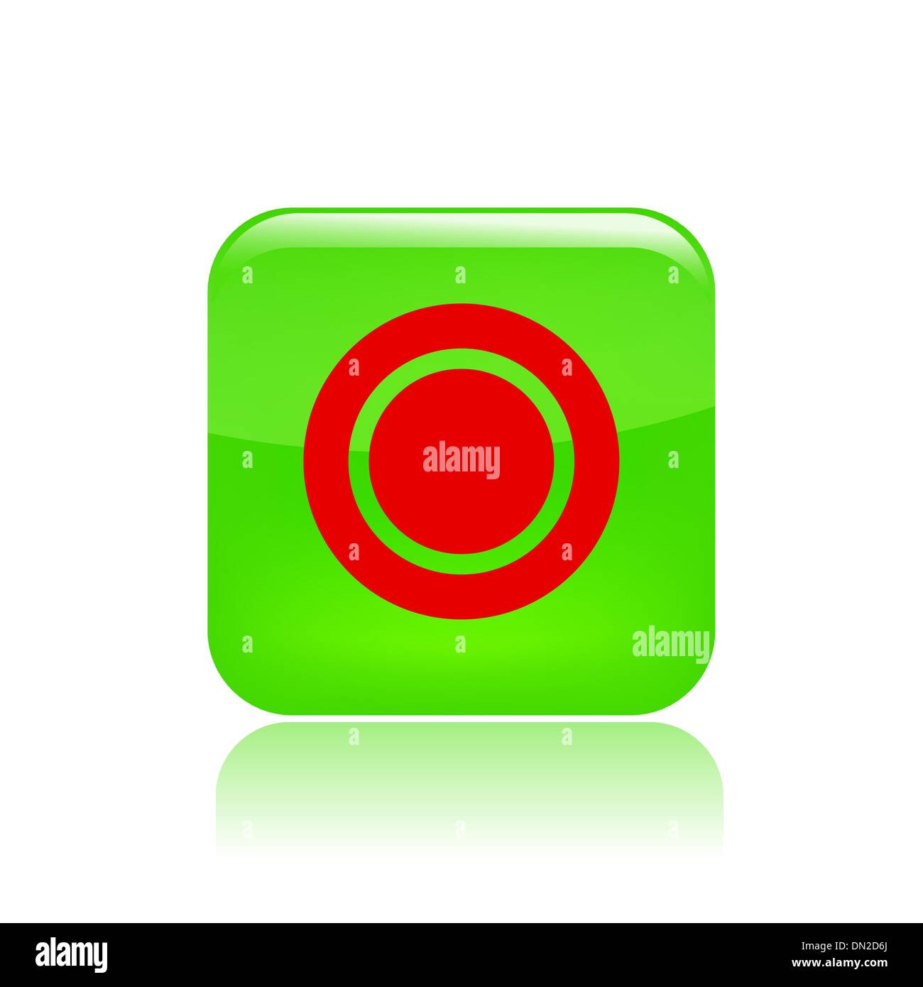 Vector illustration of single record button icon Stock Vector Image ...