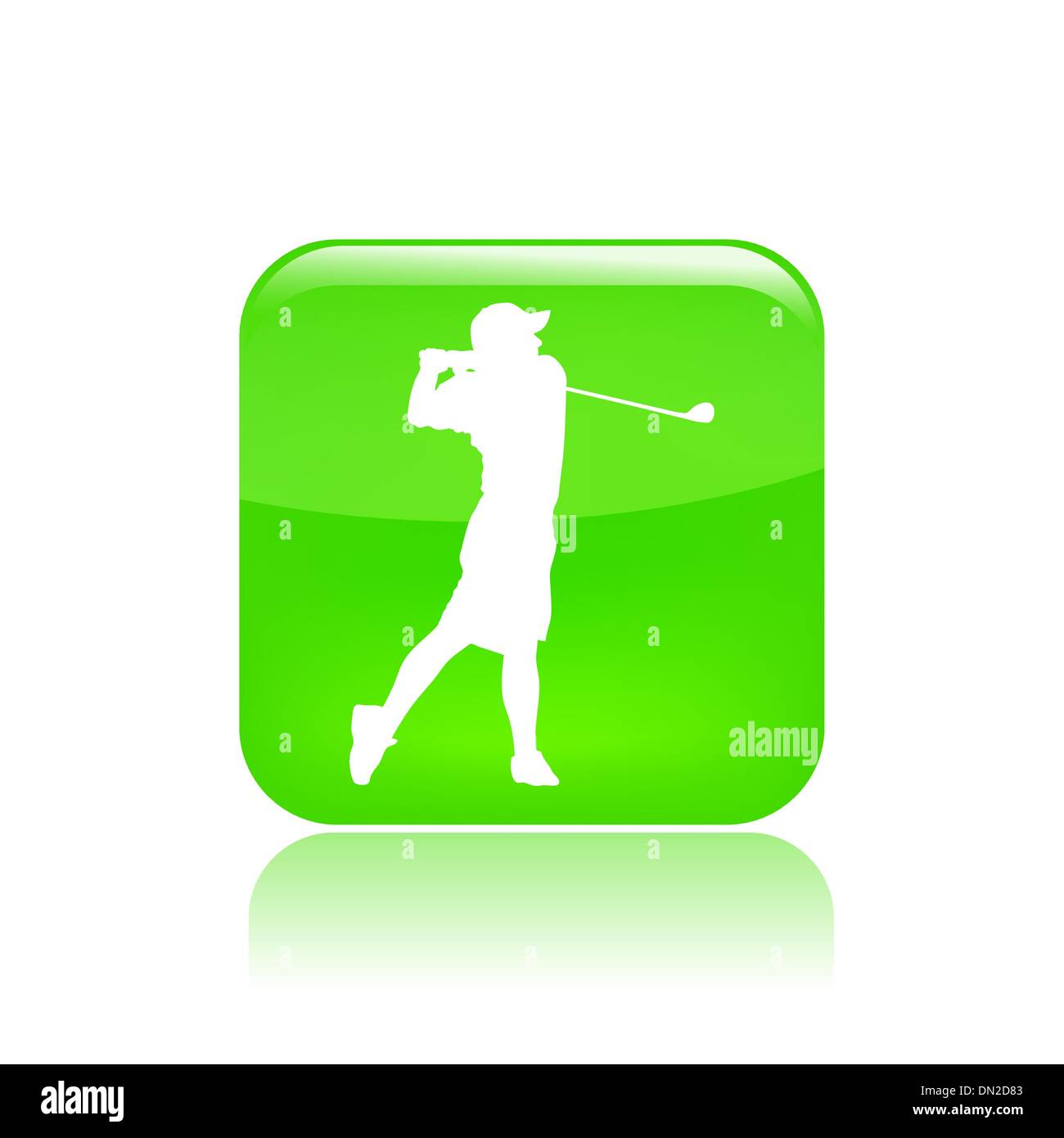 Vector illustration of single golf player icon Stock Vector Image & Art ...