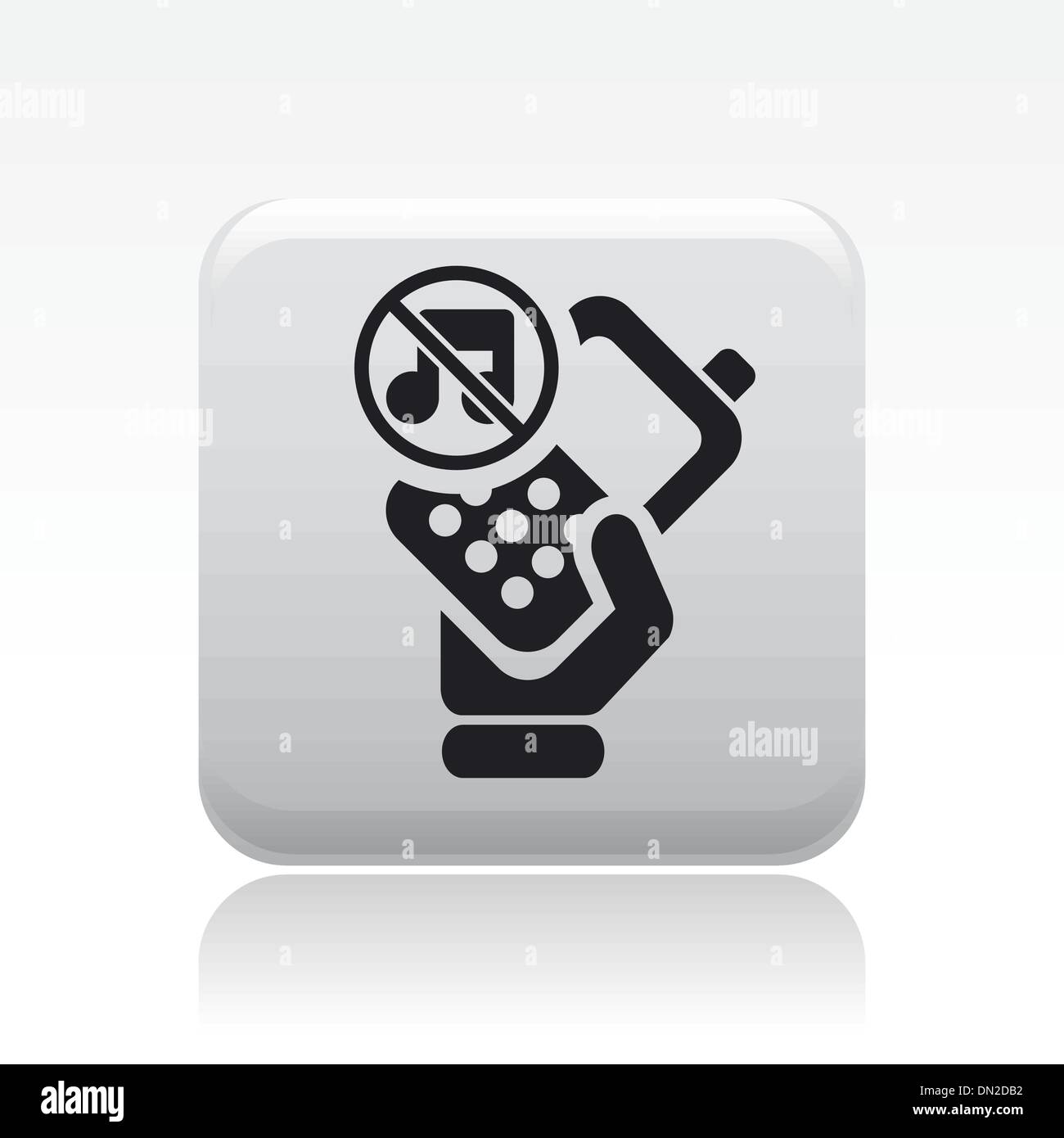 Vector illustration of single mute phone icon Stock Vector Image & Art ...