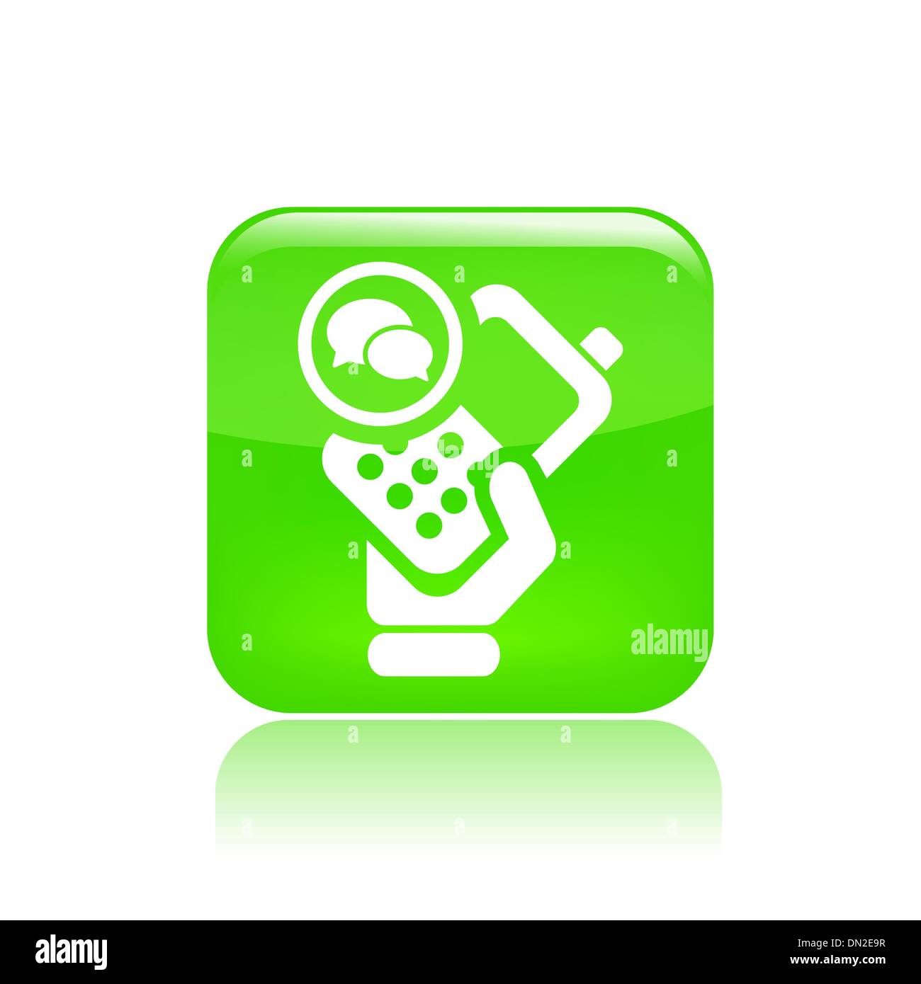 Vector illustration of single phone chat icon Stock Vector Image & Art ...