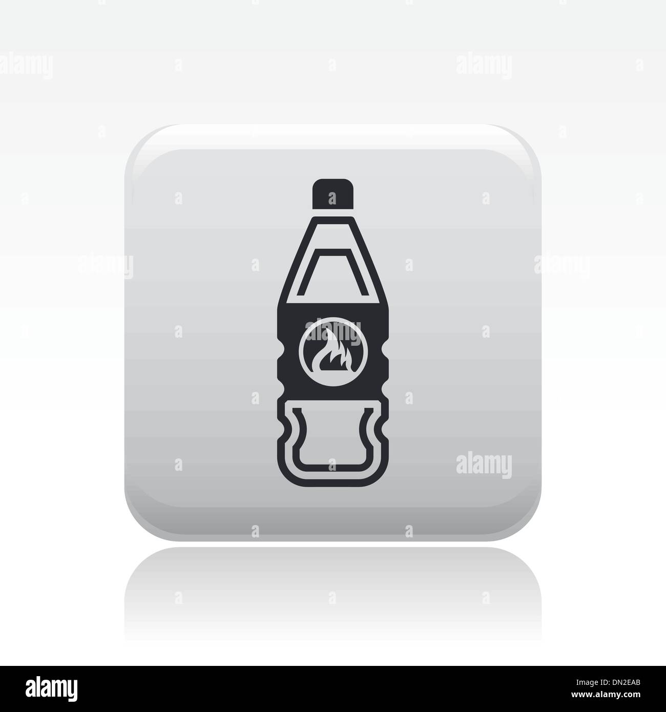 Vector illustration of single flammable bottle icon Stock Vector Image ...