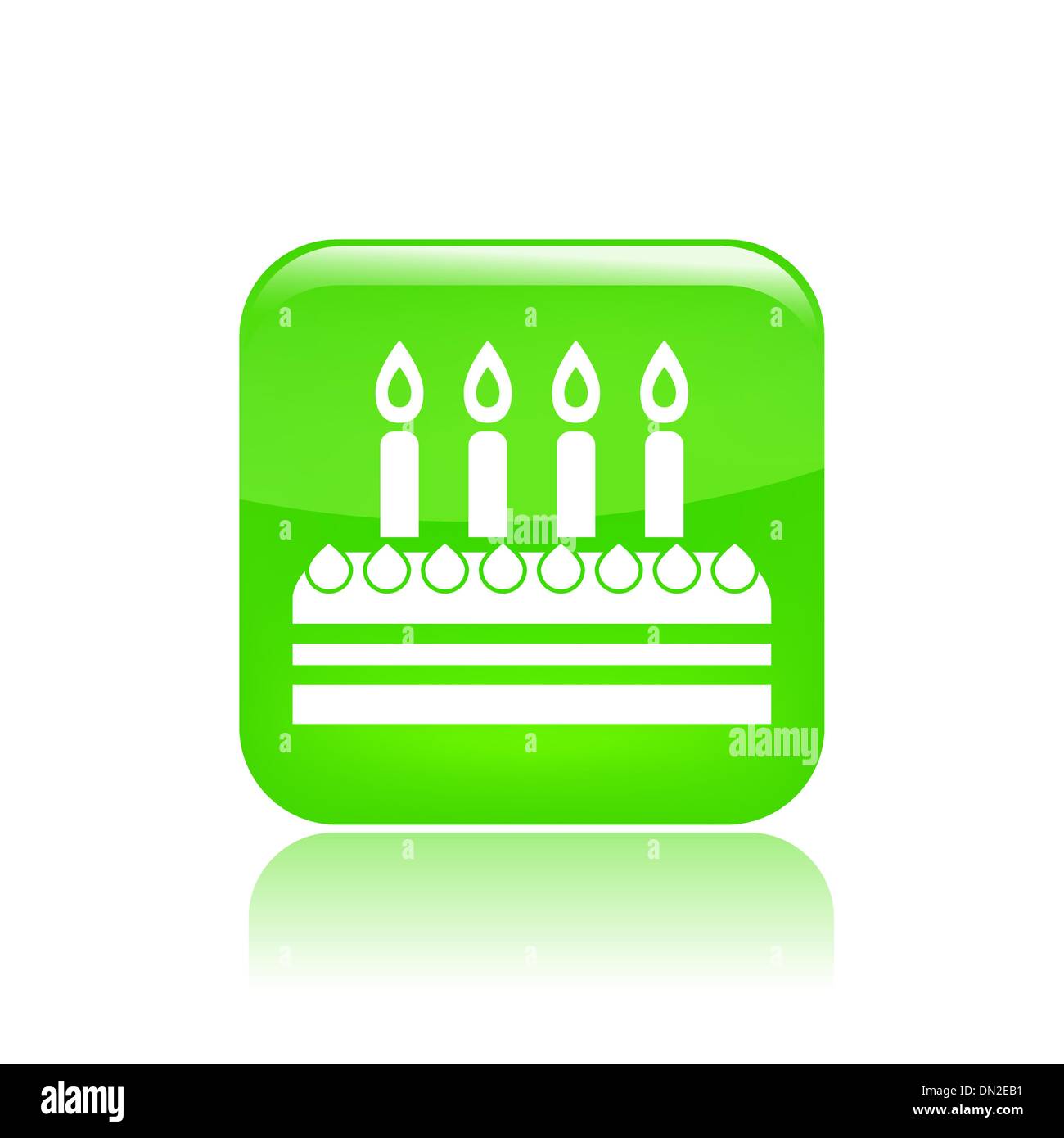 Vector illustration of single celebration cake icon Stock Vector Image ...