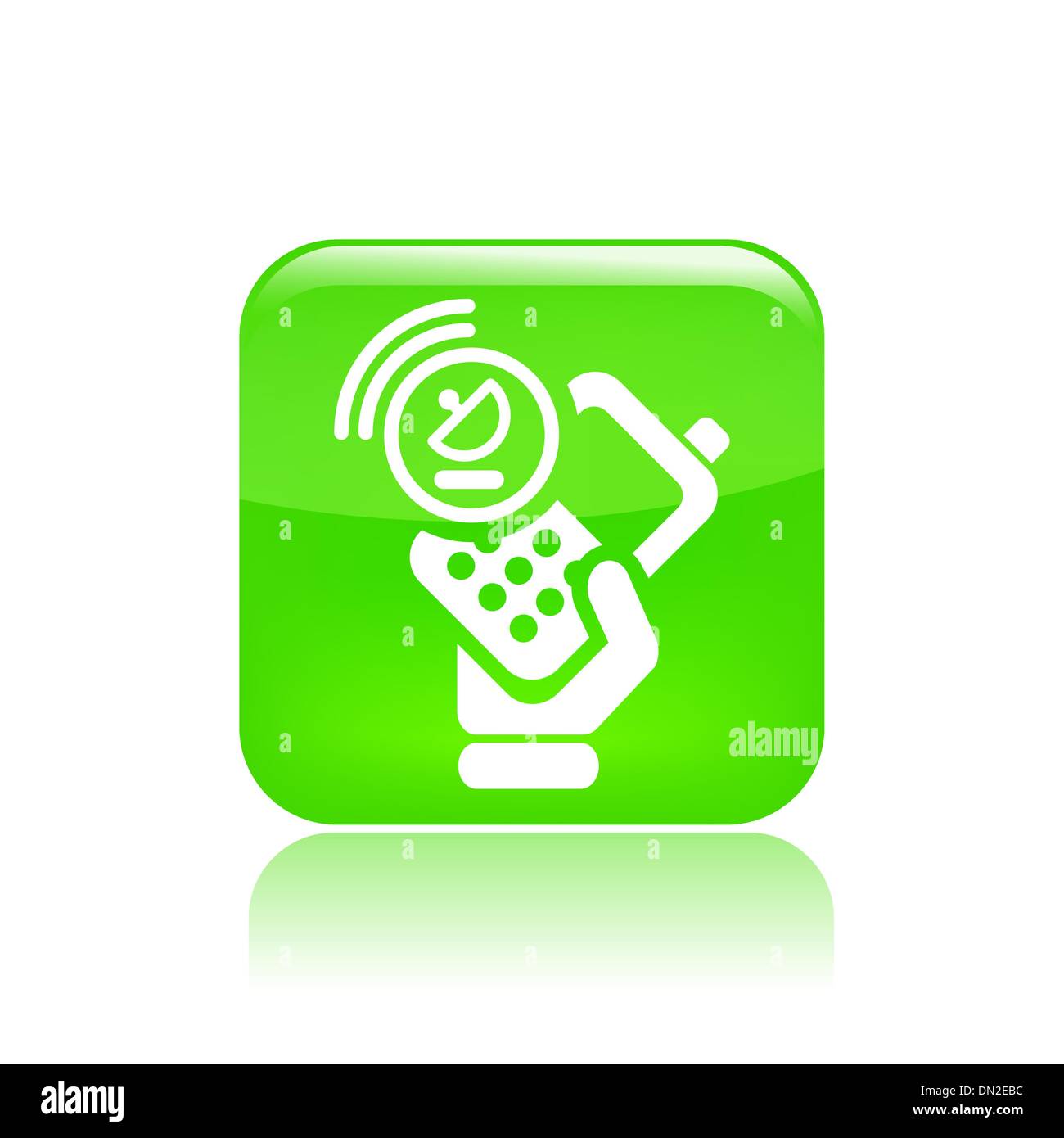 Vector illustration of single satellite phone icon Stock Vector Image ...