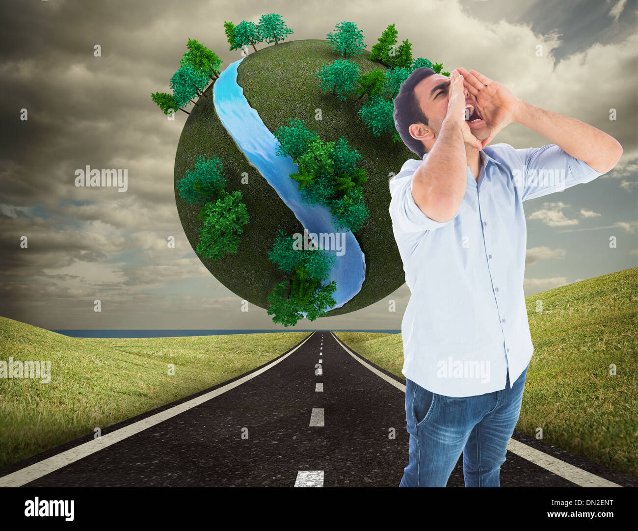 Shouting man forest hi-res stock photography and images - Alamy
